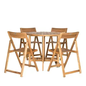 SAFAVIEH Kerman Table 5-piece Indoor/outdoor Dining Set - Natural