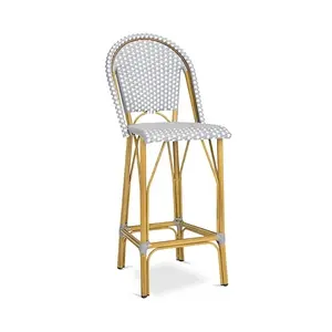 SAFAVIEH Ford Indoor-outdoor French Bistro Bar Stool - Gray/white