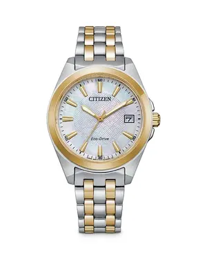 Citizen Corso Two-tone Stainless Steel Bracelet Watch - White/two-tone