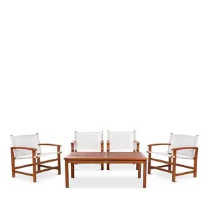 SAFAVIEH Mardin 5-piece Indoor/outdoor Dining Set - Natural/beige