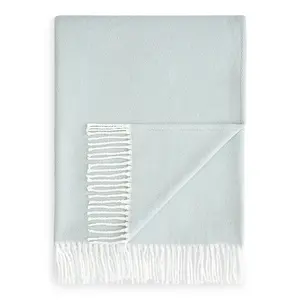 MATOUK Pezzo Fringe Throw Blanket Opal