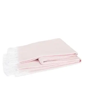 MATOUK Pezzo Fringe Throw Blanket Pink