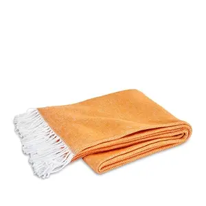 MATOUK Pezzo Fringe Throw Blanket Tangerine