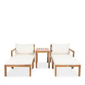 SAFAVIEH Pratia 5-piece Indoor/outdoor Seating Set - Natural/beige
