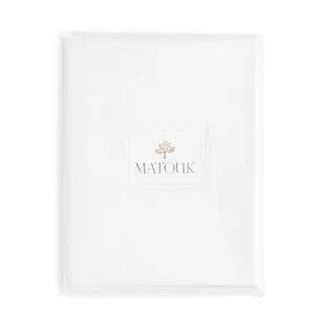 MATOUK Cotton Sateen Pillow Protector, Queen - White