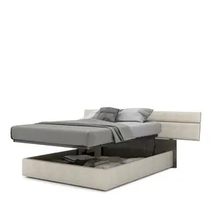 HUPPE Plank Upholstered High Height Platform Queen Bed