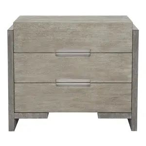 BERNHARDT Foundations 3 Drawer Nightstand - Light Shale