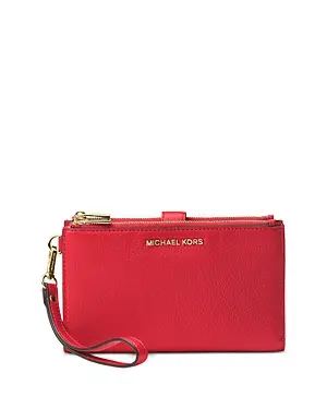 Michael Kors Michael Michael Kors Double Zip Wristlet Crimson/gold