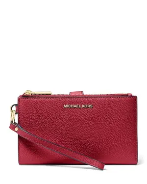 Michael Kors Michael Michael Kors Double Zip Wristlet Deep Red
