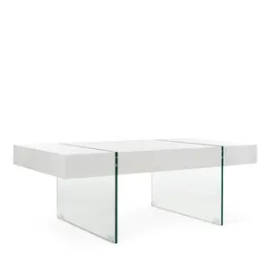 SAFAVIEH Jacob Rectangular Glass Leg Modern Coffee Table