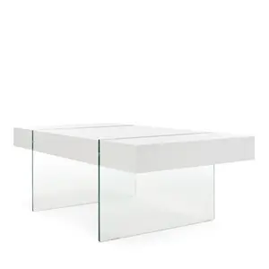 SAFAVIEH Jacob Rectangular Glass Leg Modern Coffee Table