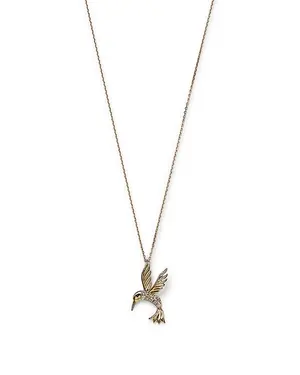Bloomingdale'S Diamond Hummingbird Pendant Necklace - Gold