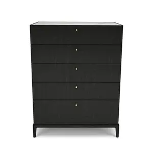 HUPPE Hemrik 5-drawer Chest - Blackened Birch/ Ceramic