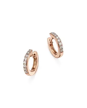 Bloomingdale'S Diamond Mini Hoop Earrings - White/rose