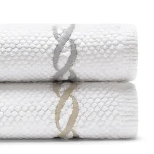 MATOUK Classic Chain Milagro Bath Rug Exclusive - White/pearl Gray