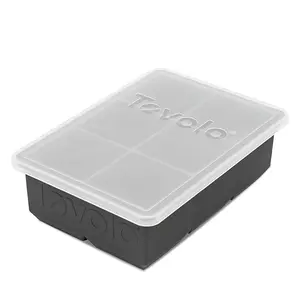 TOVOLO King Cube Ice Tray With Lid - Charcoal