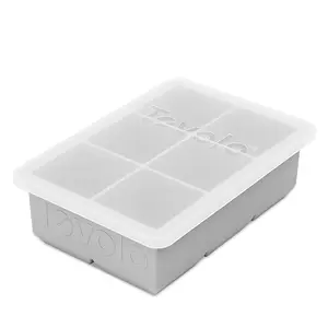 TOVOLO King Cube Ice Tray With Lid - Oyster Gray
