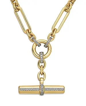 David Yurman Lexington Diamond Chain Necklace - Gold