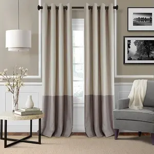 ELRENE HOME FASHIONS Braiden Color Block Blackout Curtain Panel, 52 X 84 - Linen