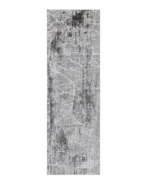 MINK HOME Alloy All342 Runner Area Rug, 2'6 X 8 - Silver