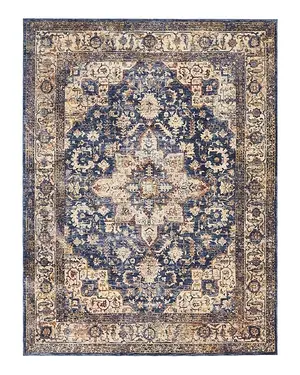 MINK HOME Taza Heriz Area Rug, 5'3 X 7'6 - Dark Blue