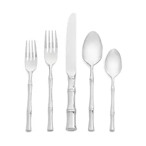 RICCI ARGENTIERI Bamboo 5 Piece Place Setting - Silver
