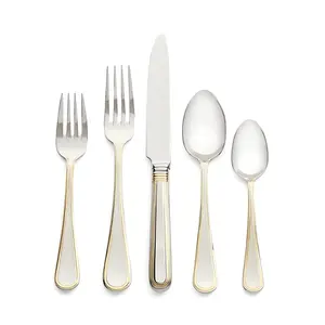 RICCI ARGENTIERI Ascot Goldplate 5-piece Place Setting - Stainless Steel/gold