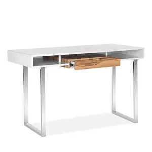 SAFAVIEH Couture Metropolitan Computer Desk - Natural/white/chrome
