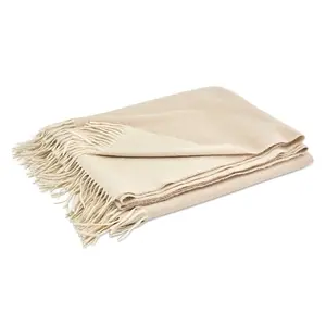MATOUK Paley Oversized Mongolian Cashmere Throw - Bone/parchment
