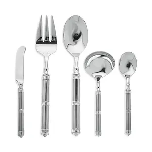 RICCI ARGENTIERI Castello 5 Piece Hostess Set - Silver