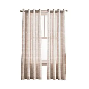 PERI HOME Cargo Stripe 84 X 50 Grommet Window Panel, Pair Linen