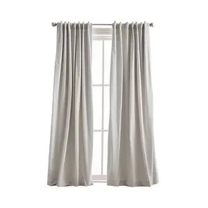 PERI HOME Sanctuary 84 X 50 Back Tab Lined Window Panel, Pair - Silver