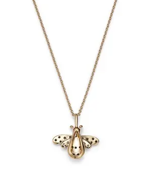 Bloomingdale'S Diamond Bumble Bee Pendant In 14k Yellow Gold