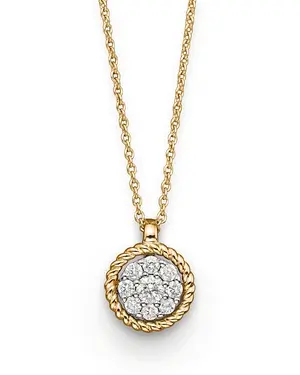 Bloomingdale'S Diamond Cluster Pendant - White/gold
