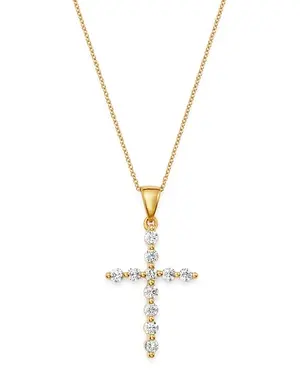 Diamond Cross Pendant Necklaces