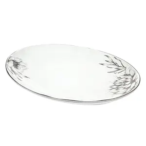 RICCI ARGENTIERI Dahlia 14 Platter - White/black