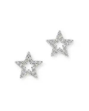 Bloomingdale'S Diamond Star Stud Earrings - White