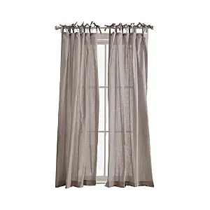 PERI HOME Cotton Sheer 95 X 50 Tie Tab Window Panel, Pair Beige