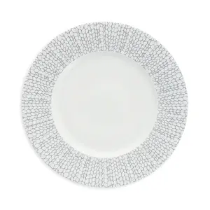 FORTESSA Amanda Embossed Salad Plate, Set Of 4 - Gray/white