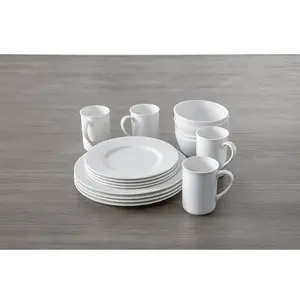 FORTESSA Amanda Embossed 16 Pc Dinnerware Set - White
