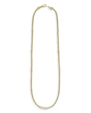 Lagos 18k Yellow Caviar Diamond Necklace - Gold
