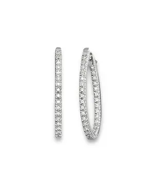 Bloomingdale'S Diamond Hoop Earrings, 0.50 Tcw - White