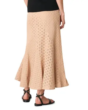Whistles Embroidered Midi Skirt