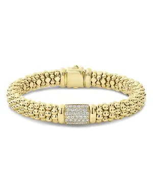 Lagos 18k Yellow Gold Diamond Bracelet - White/gold