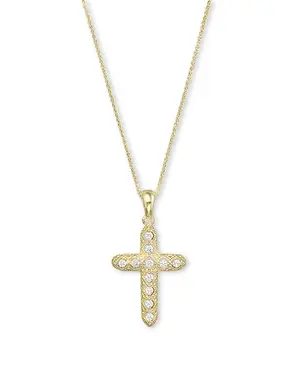 Bloomingdale'S Diamond Cross Pendant Necklace - Gold