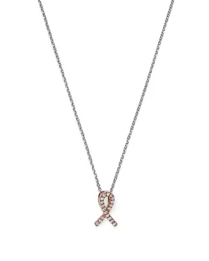 Bloomingdale'S Diamond Ribbon Pendant Necklace - Pink