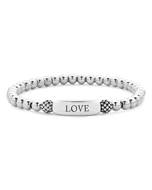 Lagos Sterling Love Station Bracelet - Silver