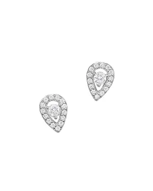 Bloomingdale'S Diamond Pear Shape Stud Earrings .20 Tcw - White