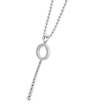 Lagos Sterling Diamond Pendant Necklace