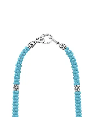Lagos Sterling Silver Caviar Ceramic Beaded Necklace